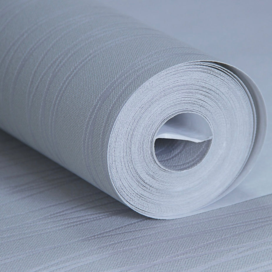 Modern Solid Color Vertical Striped Wallpaper Wallcovering | BVM Home