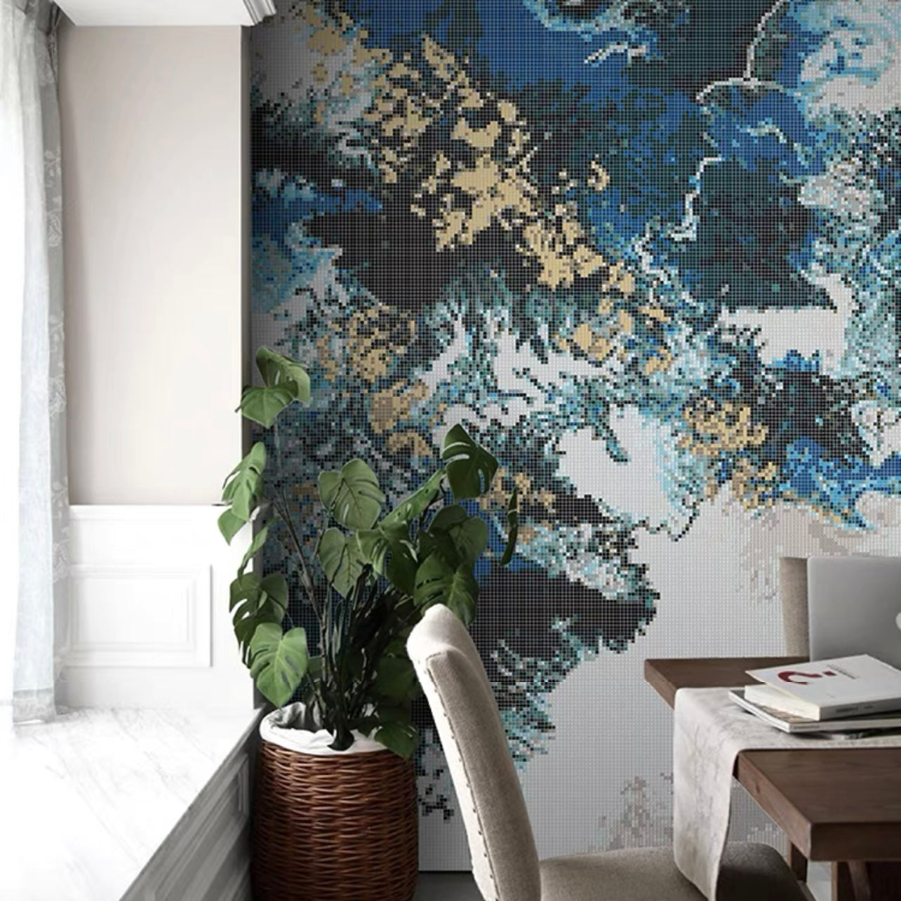 Custom Glass Mosaic Mural Modern Art Nordic Style | BVM Home