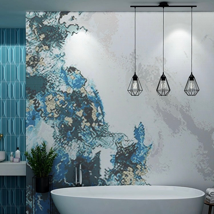 Custom Glass Mosaic Mural Modern Art Nordic Style | BVM Home