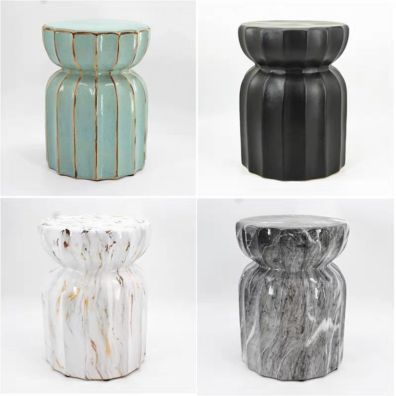 Ceramic Drum Stool New Chinese Style Porcelain Stool | BVM Home