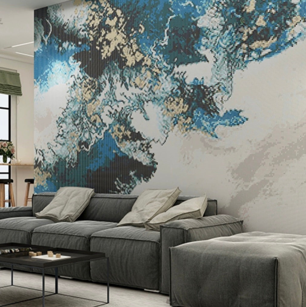 Custom Glass Mosaic Mural Modern Art Nordic Style | BVM Home