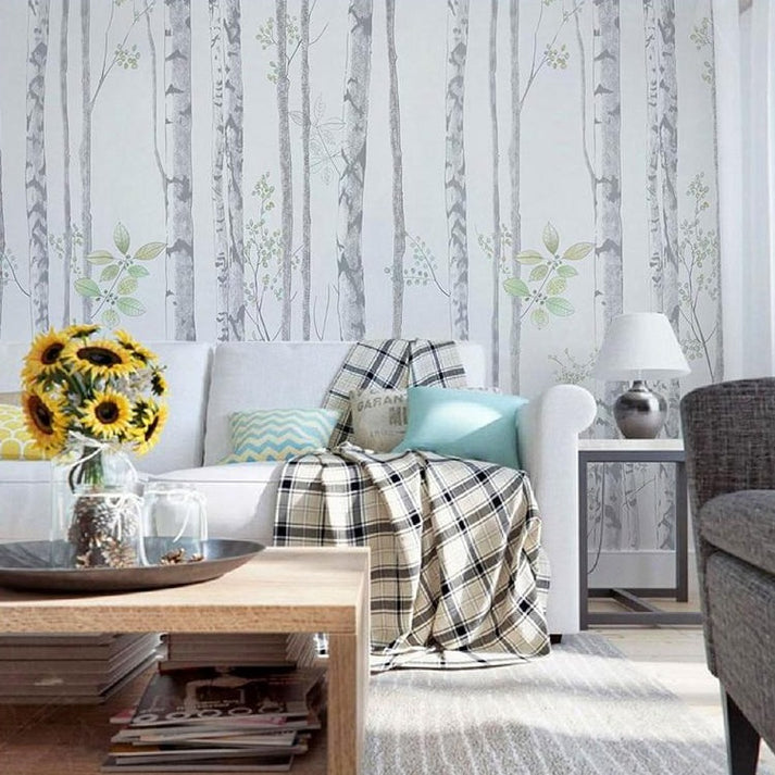 Custom Mural Modern Style Wallpaper Forest Trees | BVM Home
