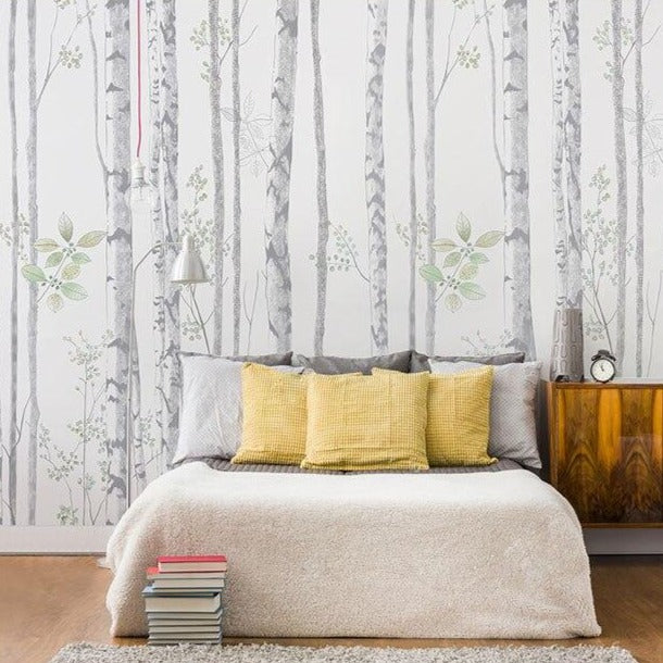 Custom Mural Modern Style Wallpaper Forest Trees | BVM Home