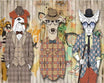 Custom Wallpaper Mural Retro Nostalgic Abstract Wooden Dog | BVM Home