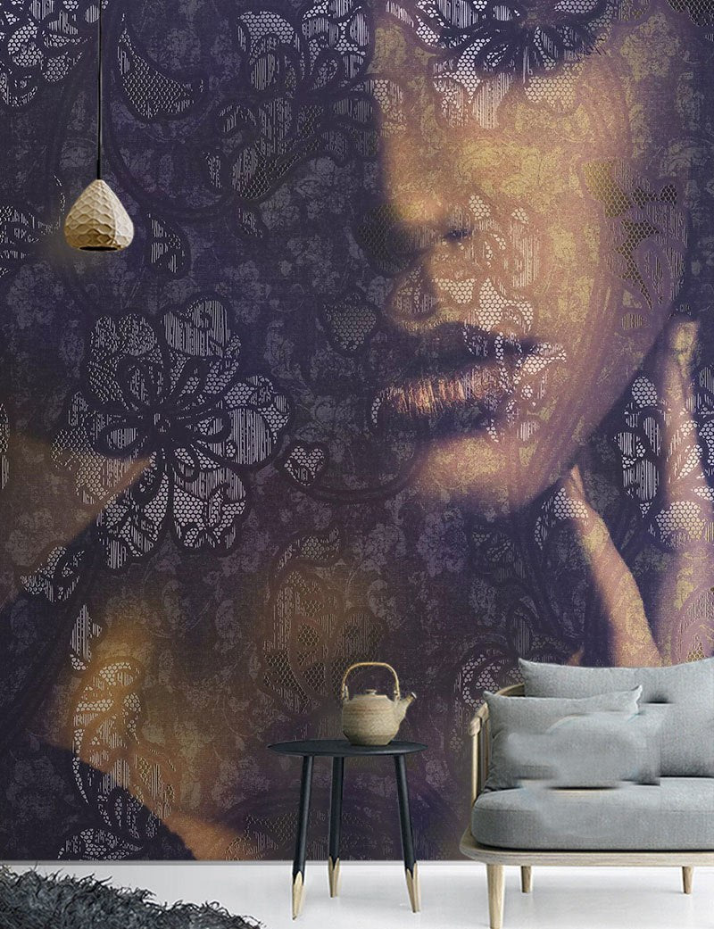 Custom Wallpaper Mural Modern Wallcovering Woman Character | BVM Home