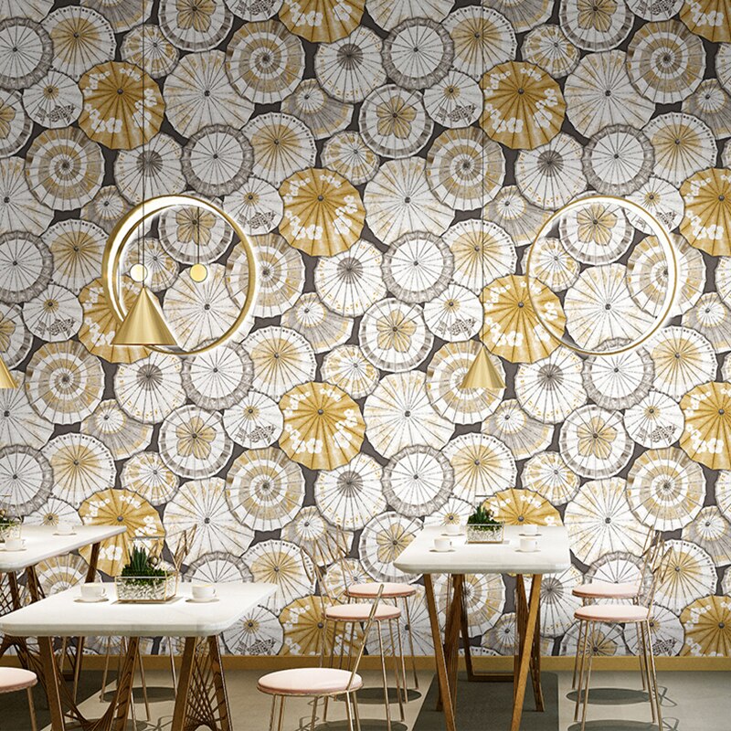 Chinese Style Wallpaper Modern Abstract Umbrellas | BVM Home