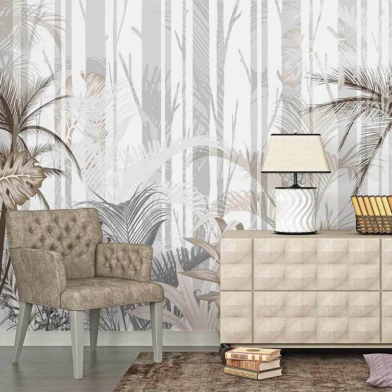 Custom Wallpaper Mural Forest Tree Palm Leaves | BVM Home