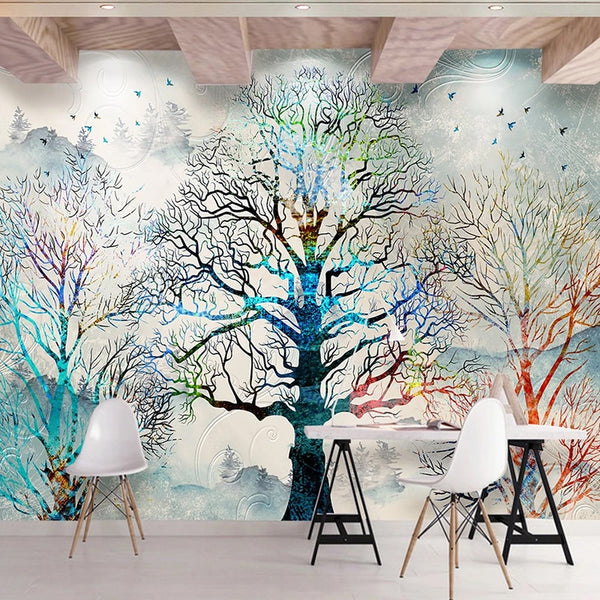 Custom Mural Hand Painted Effect Money Tree Wallpaper | BVM Home