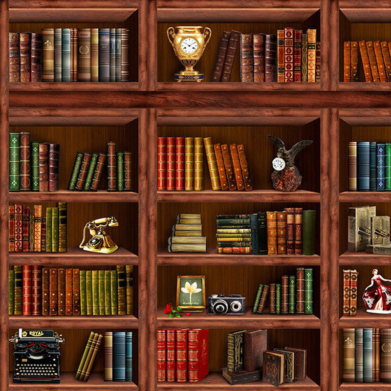 Bookshelf Bookcase Custom Wallpaper Mural | BVM Home