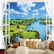 Custom Mural Nature Landscape Window 3D Wallpaper | BVM Home
