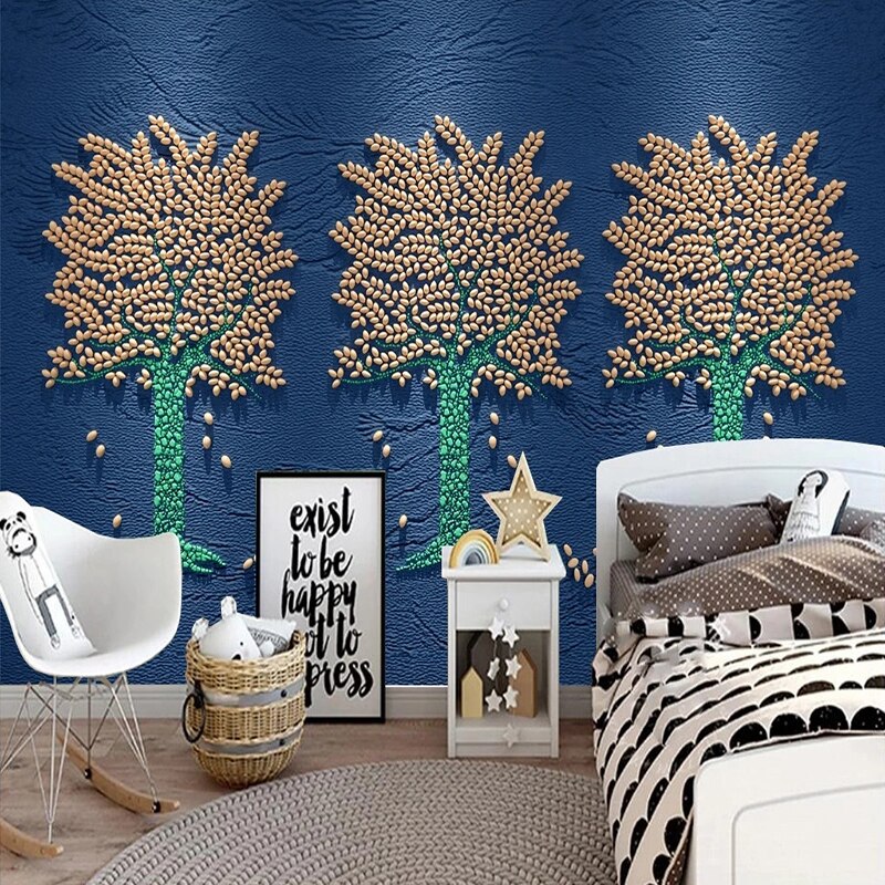 Custom Mural Modern Abstract 3D Effect Tree Art Wallpaper | BVM Home