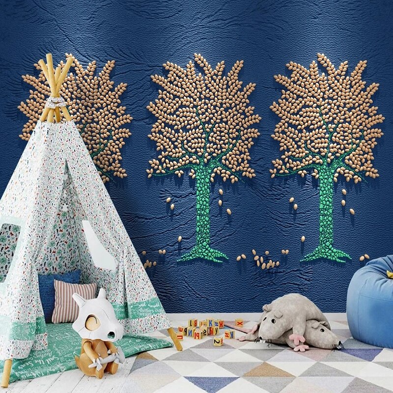 Custom Mural Modern Abstract 3D Effect Tree Art Wallpaper | BVM Home