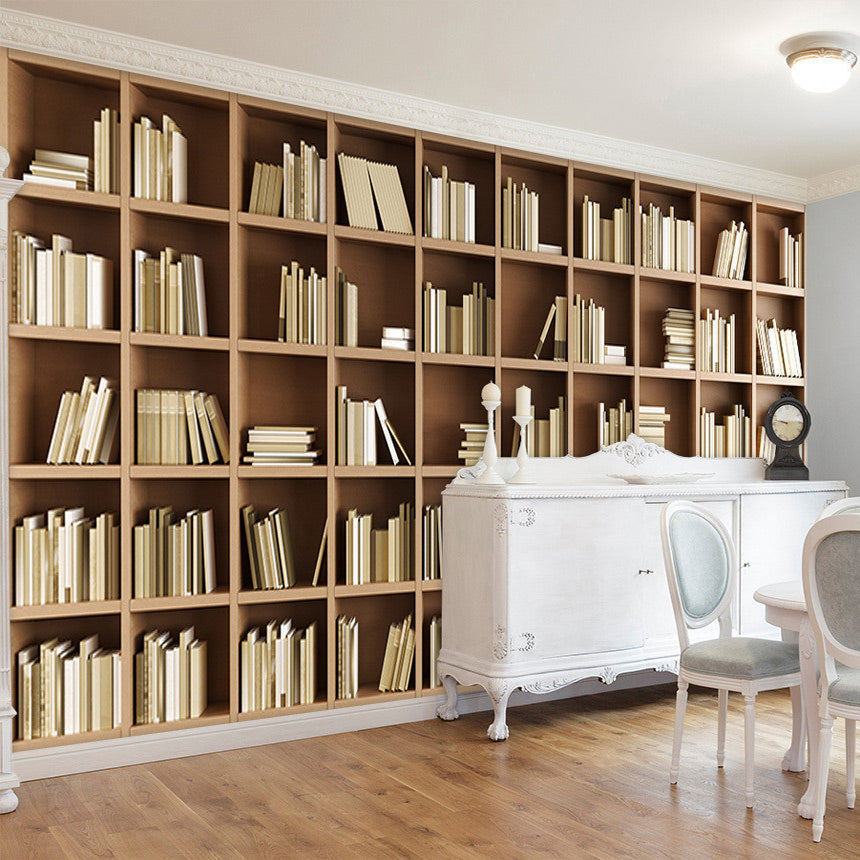 Bookcase Library Custom Wallpaper Mural | BVM Home