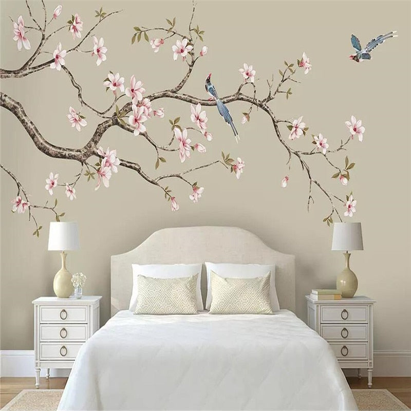 Magnolia Tree Wall Painting