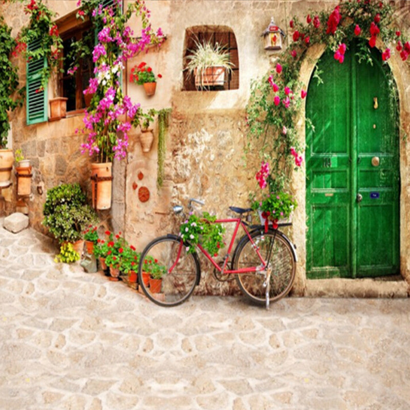 Nostalgia Street View 3D Retro Custom Mural Wallpaper | BVM Home