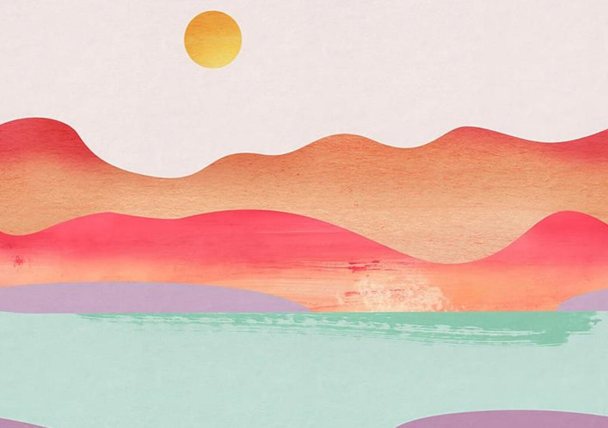 Custom Mural Wallpaper Nordic Color Artistic Landscape | BVM home – BVM ...