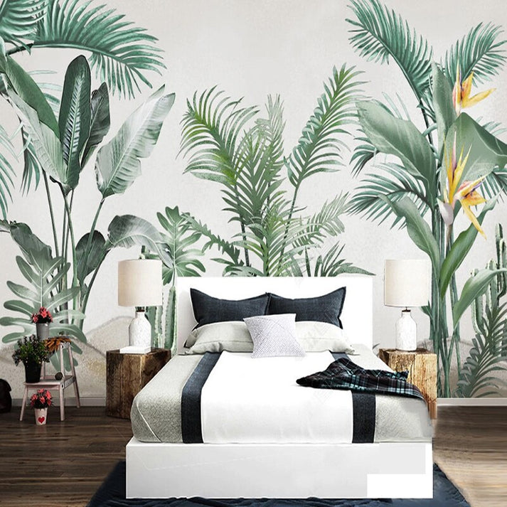 Custom Wallpaper Mural Banana and Palm Tree Leaves | BVM Home