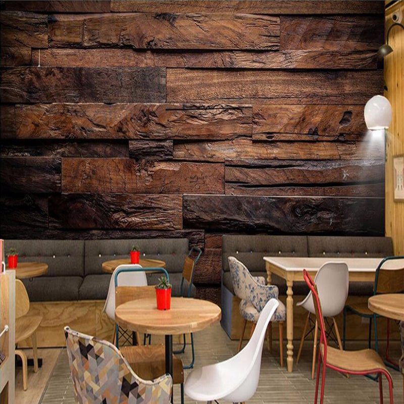Custom Wallpaper Mural Retro Nostalgic Wood Panel | BVM Home