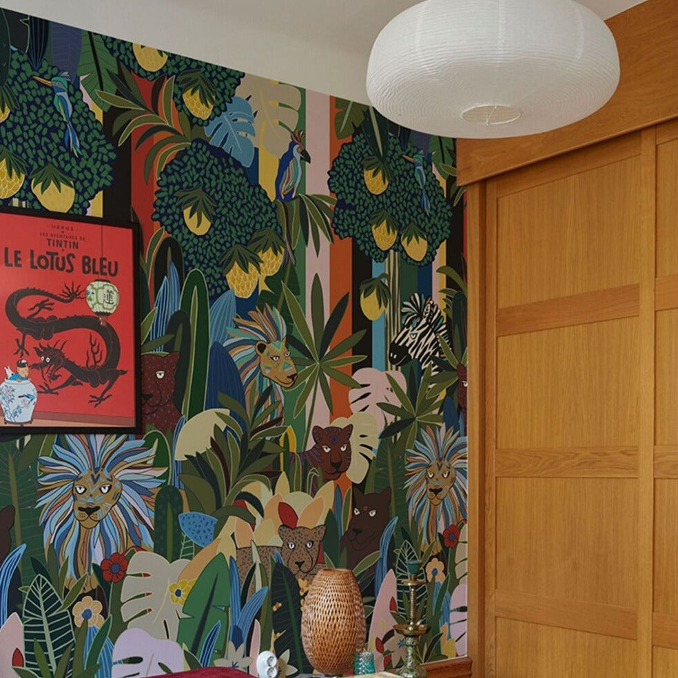 Custom Wallpaper Murals Tropical Jungle Animals | BVM Home