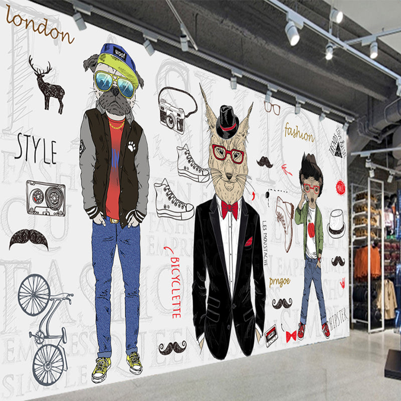 Custom Mural Wallpaper for Clothing Store Animal Models | BVM Home