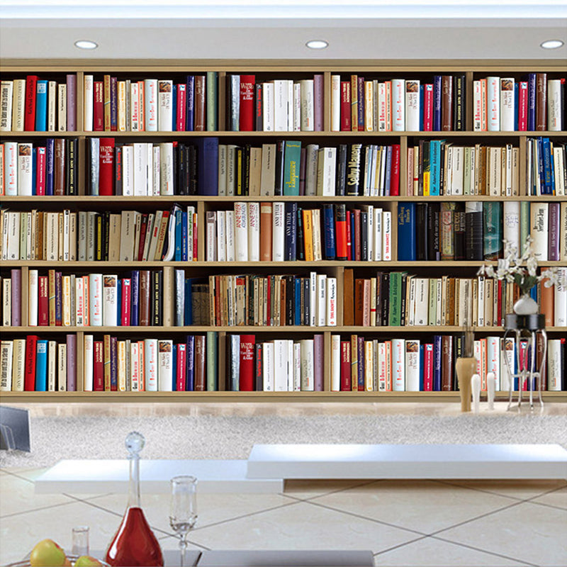 European Bookshelf 3D Custom Mural Wallpaper | BVM Home