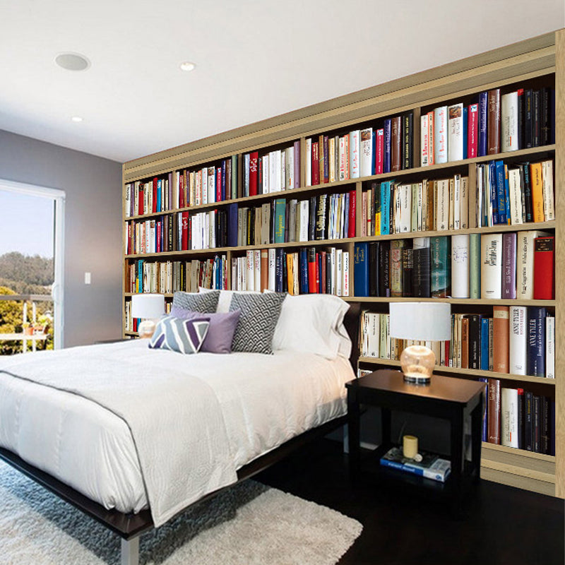 European Bookshelf 3D Custom Mural Wallpaper | BVM Home