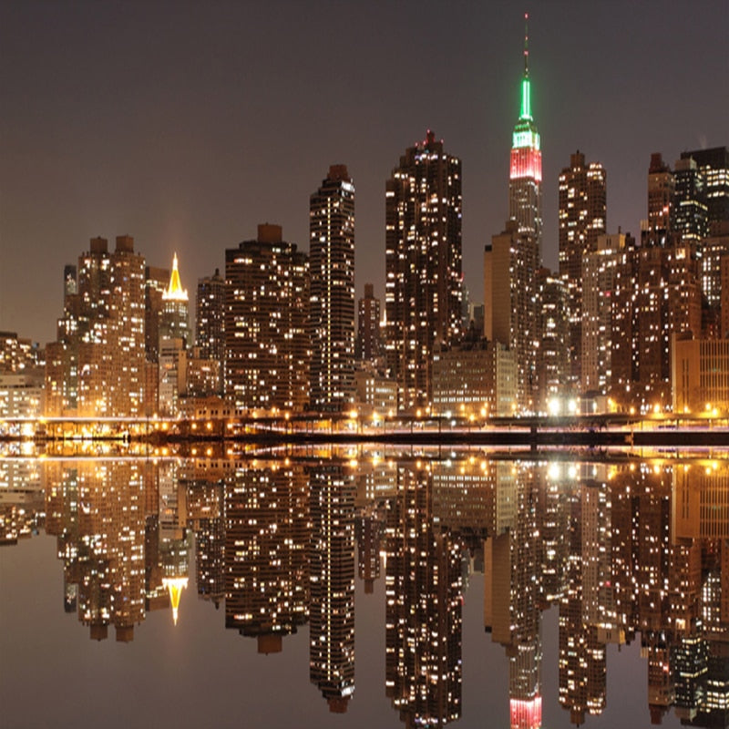 Custom Wallpaper Mural City Night View Wallcovering | BVM Home