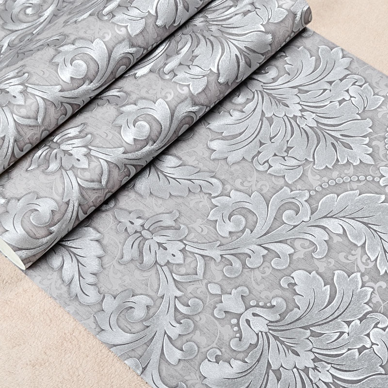Silver Damask Background