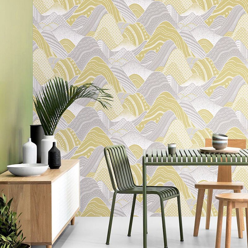 Chinese Style Abstract Landscape Background Wallpaper | BVM Home