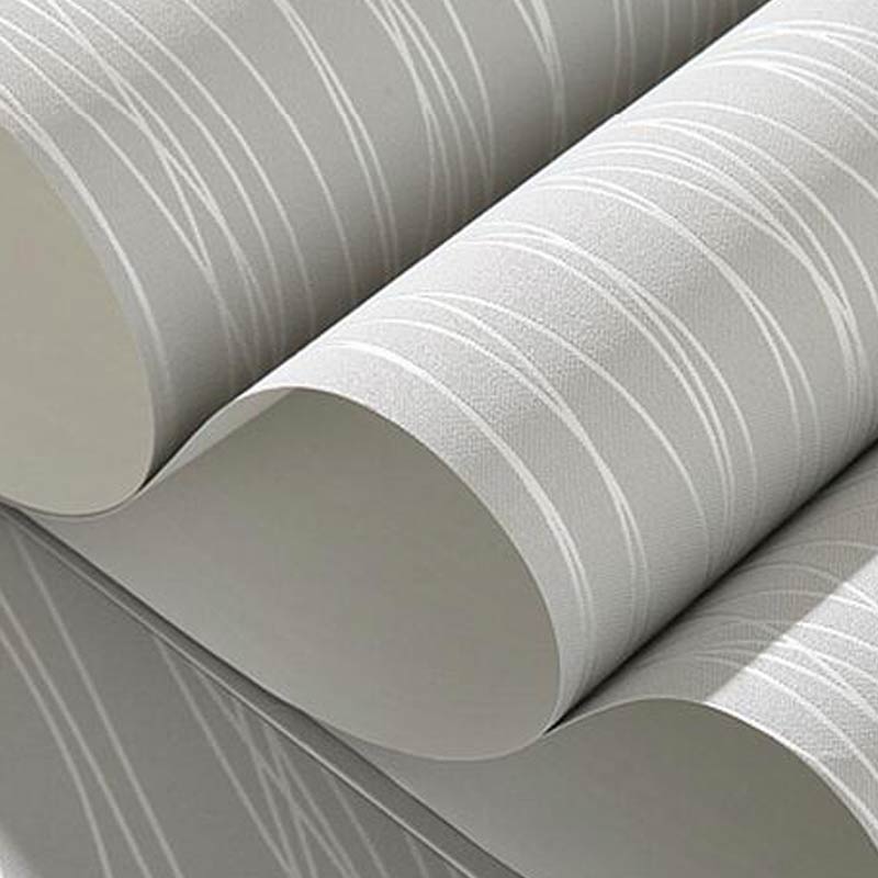 Modern Solid Color Vertical Striped Wallpaper Wallcovering | BVM Home