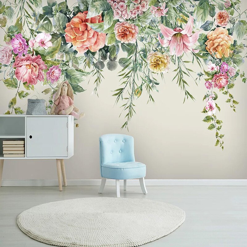 Custom Fashion Wallpaper Mural Vintage Flowers | BVM Home