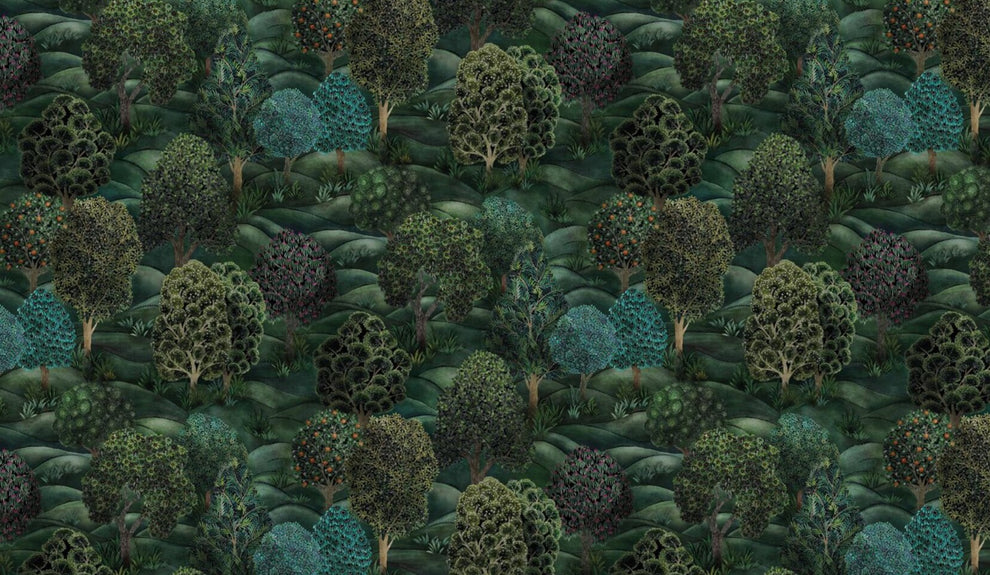 Custom Mural Minimalist Forest Trees Wallpaper | BVM Home
