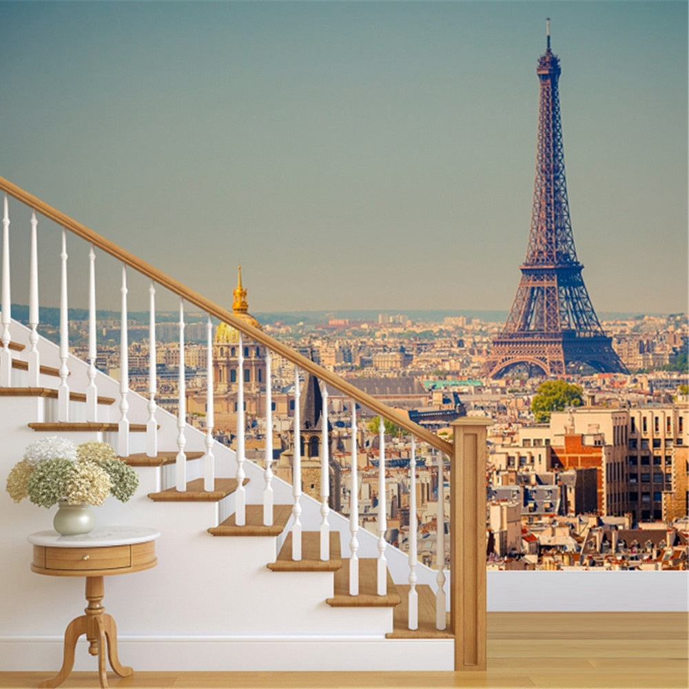 Custom Wallpaper Mural View on Eiffel Tower | BVM Home