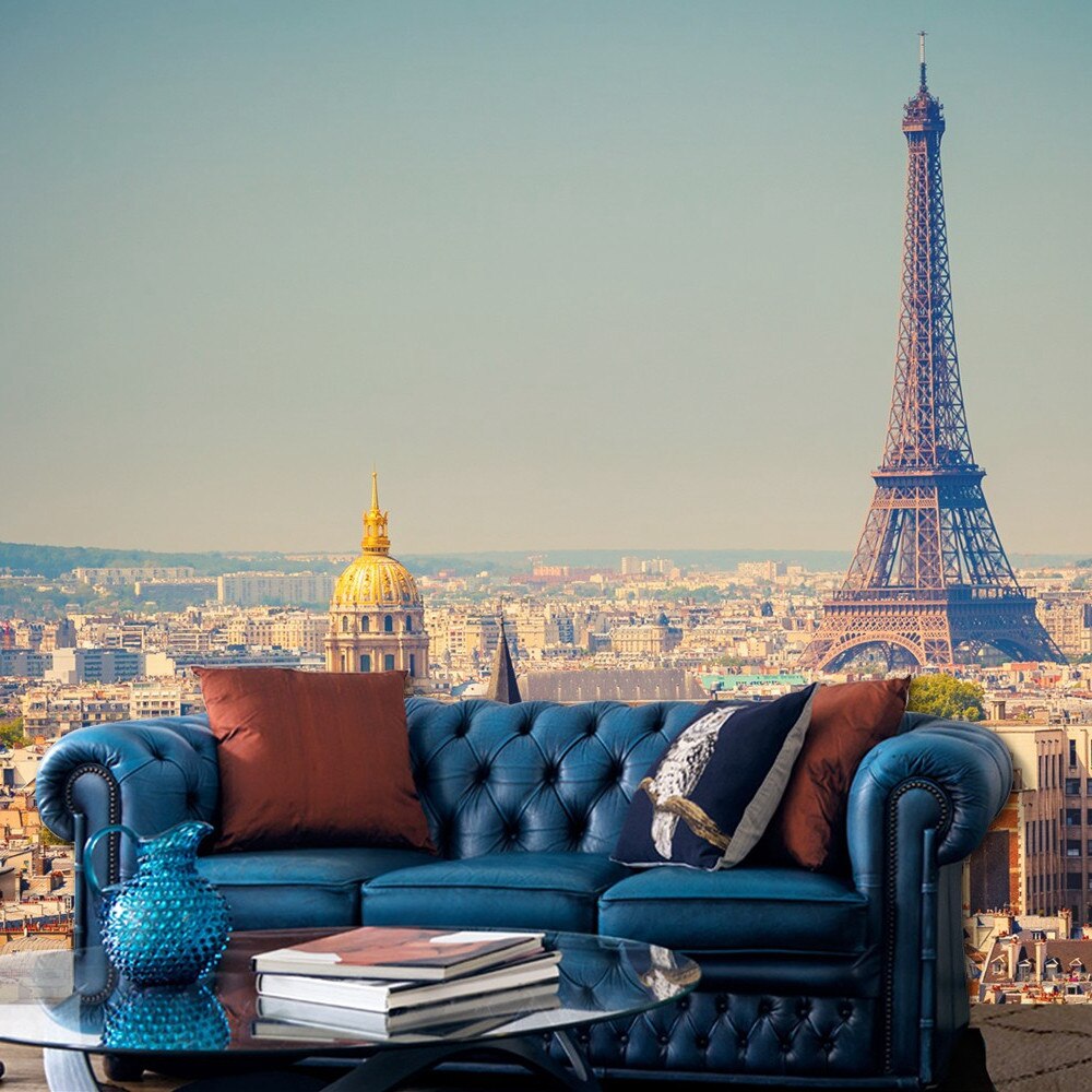Custom Wallpaper Mural View on Eiffel Tower | BVM Home