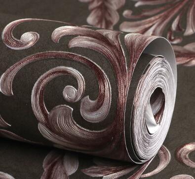Embossed Wallpaper European Victorian Damask Wallcovering | BVM Home