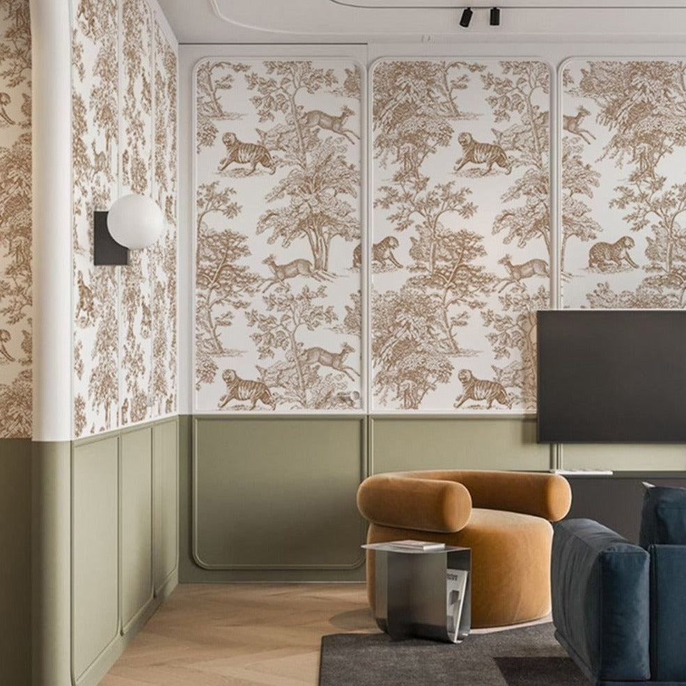 Custom Wallpaper Mural Vintage Style Forest Animals | BVM Home