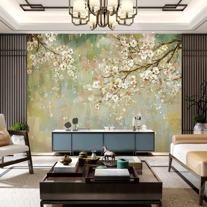Custom Wallpaper Mural Golden Leaves Wallcovering | BVM Home