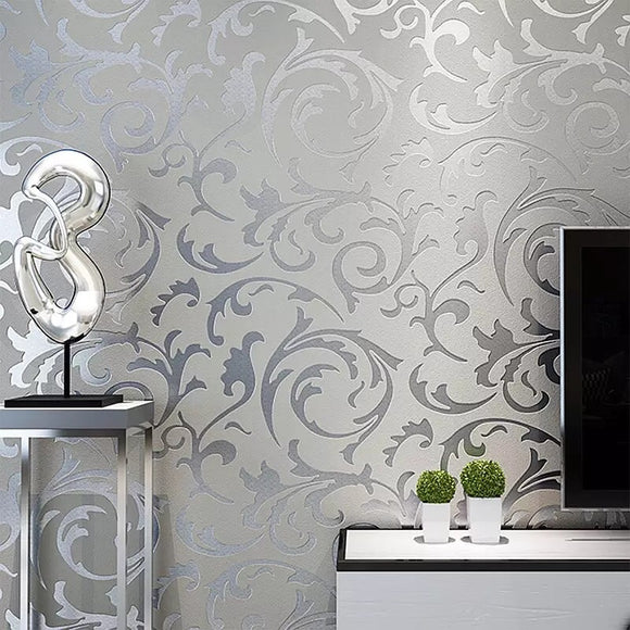 Luxury Non-woven 3D Embossed Classic Wallpaper Wallcovering | BVM Home