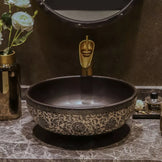 Chinese Porcelain Wash Basin Art Countertop Ceramic Sink | BVM Home