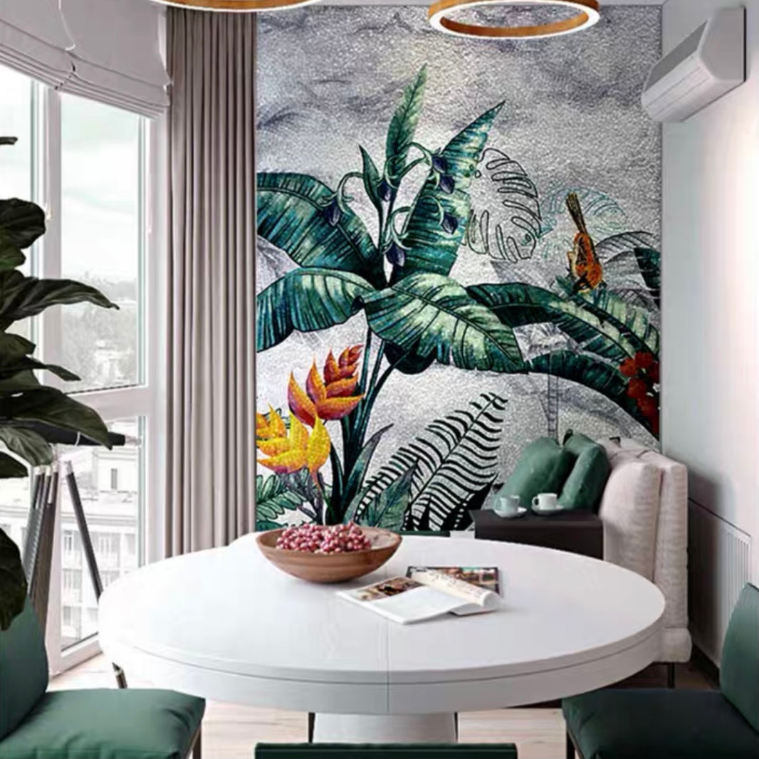 Handcrafted Glass Mosaic Wall Murals Designs Customizable | BVM Home