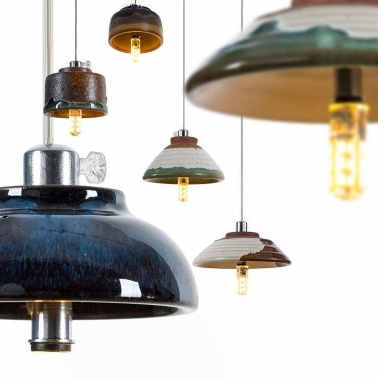 Retro Mini Ceramic Pendant Light Chinese Style Hanging Lamp | BVM Home