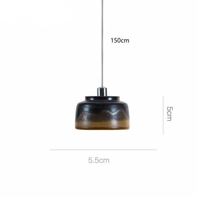 Retro Mini Ceramic Pendant Light Chinese Style Hanging Lamp | BVM Home