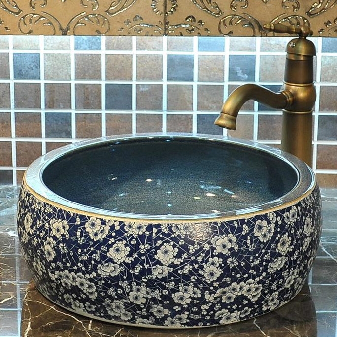 Bathroom Ceramic Sink Porcelain Counter Top Wash Basin | BVM Home