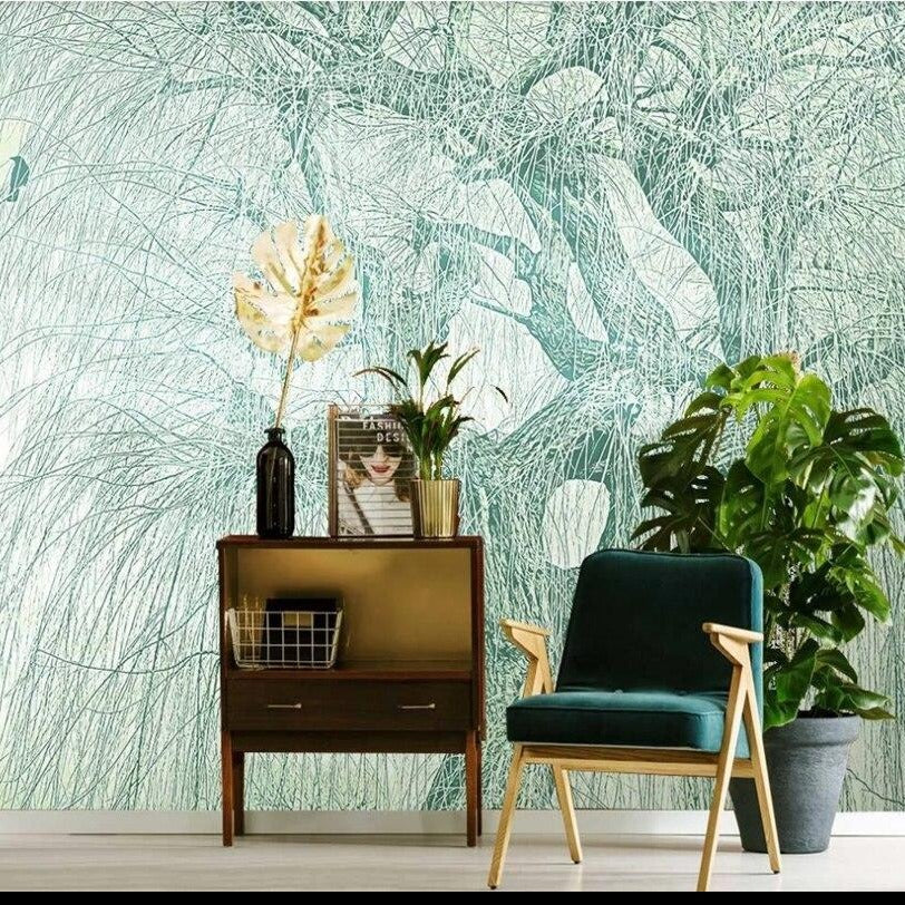 Custom Wallpaper Mural Creative Art Big Green Tree | BVM Home